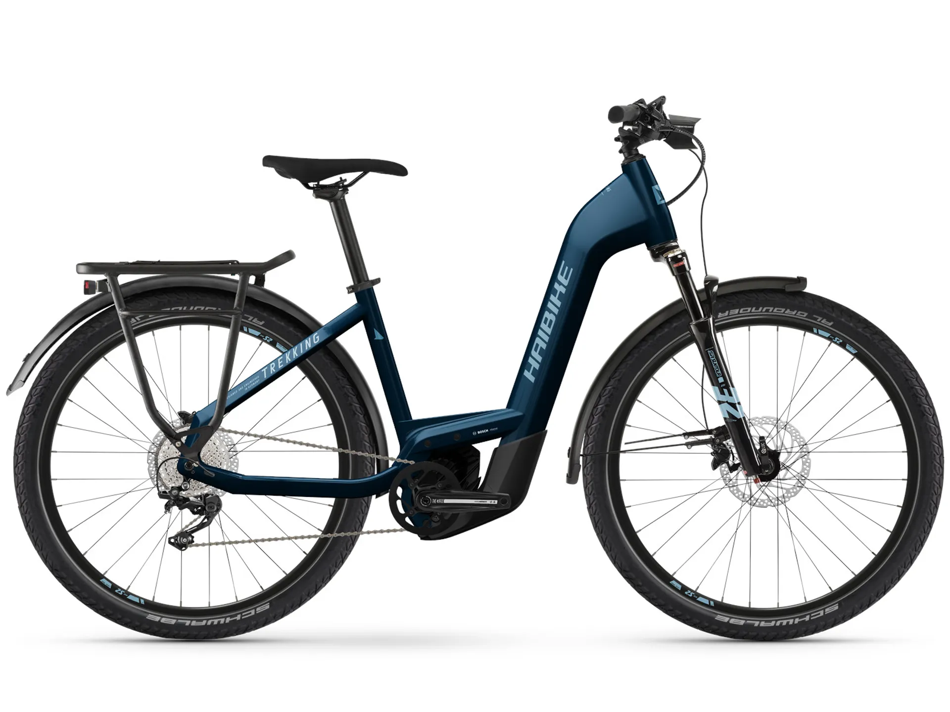 Haibike Trekking 8 Low Blue 750Wh Electric Hybrid Bike