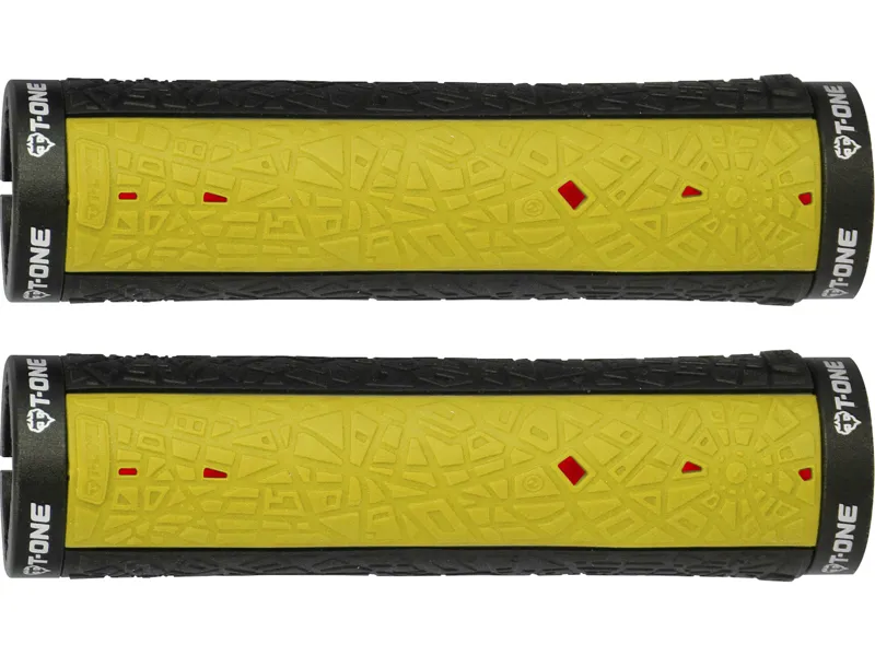 T-One Revive Black / Yellow Lock On Grips